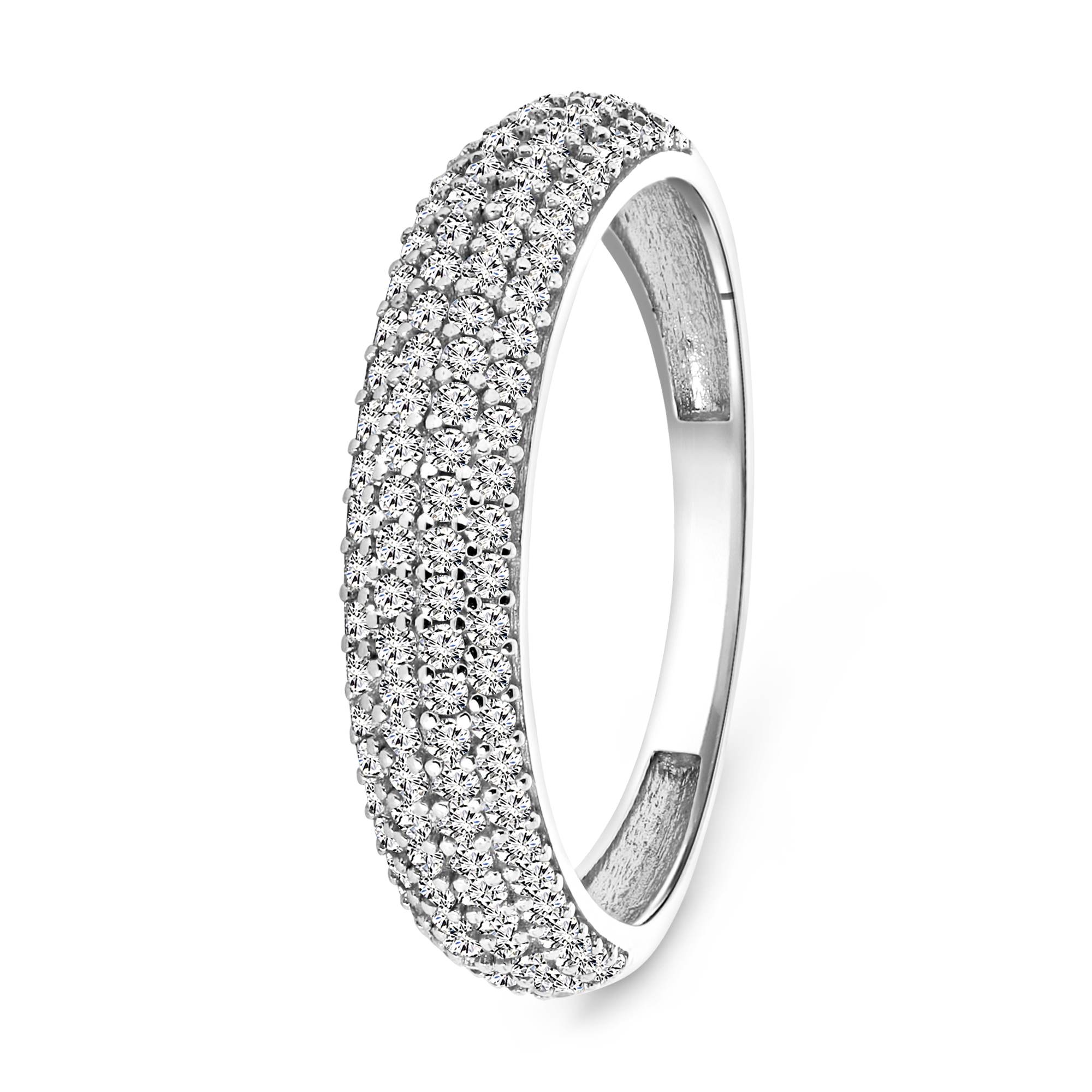 Witgouden ring met zirkonia