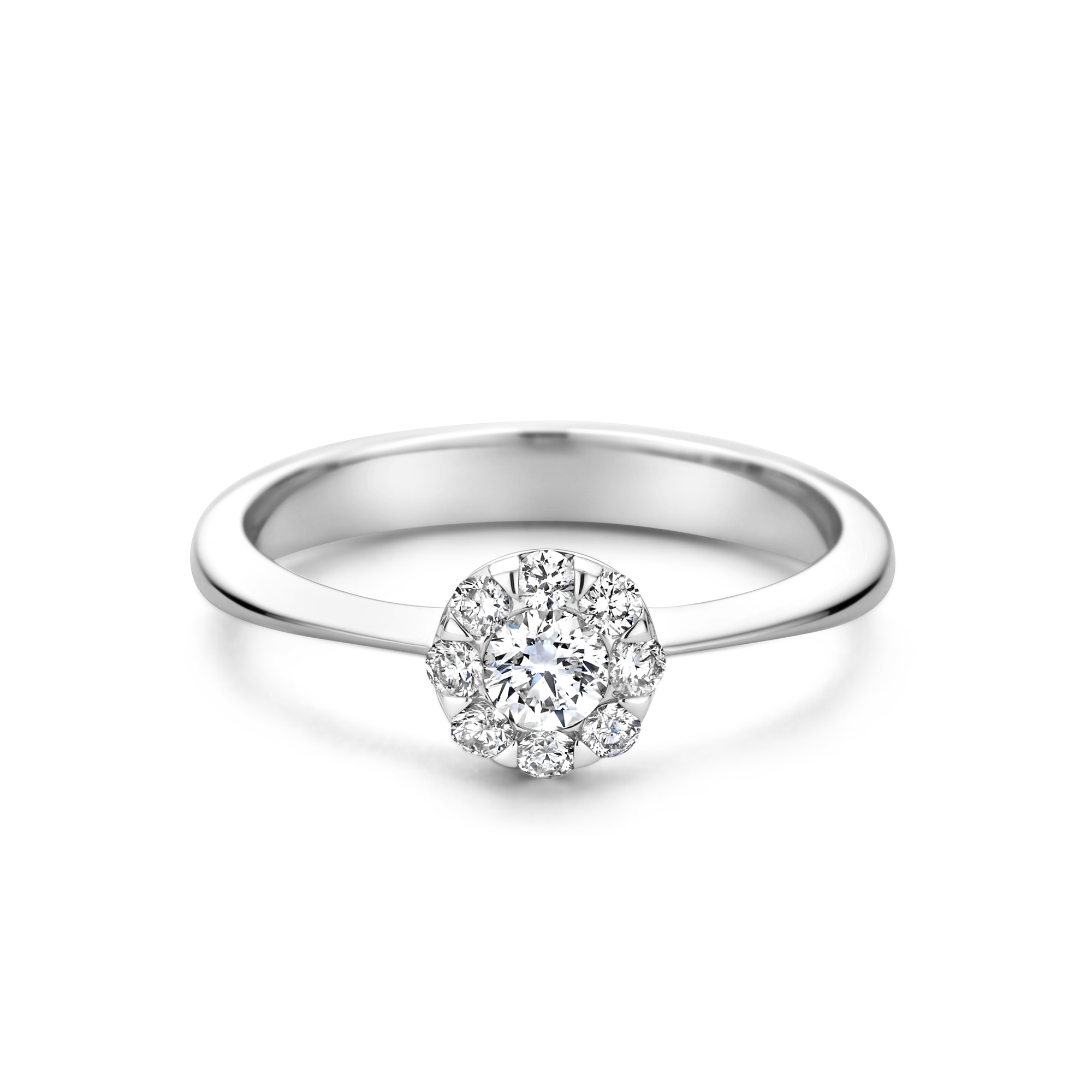 Witgouden ring entourage met lab grown diamant RDF23741-FC
