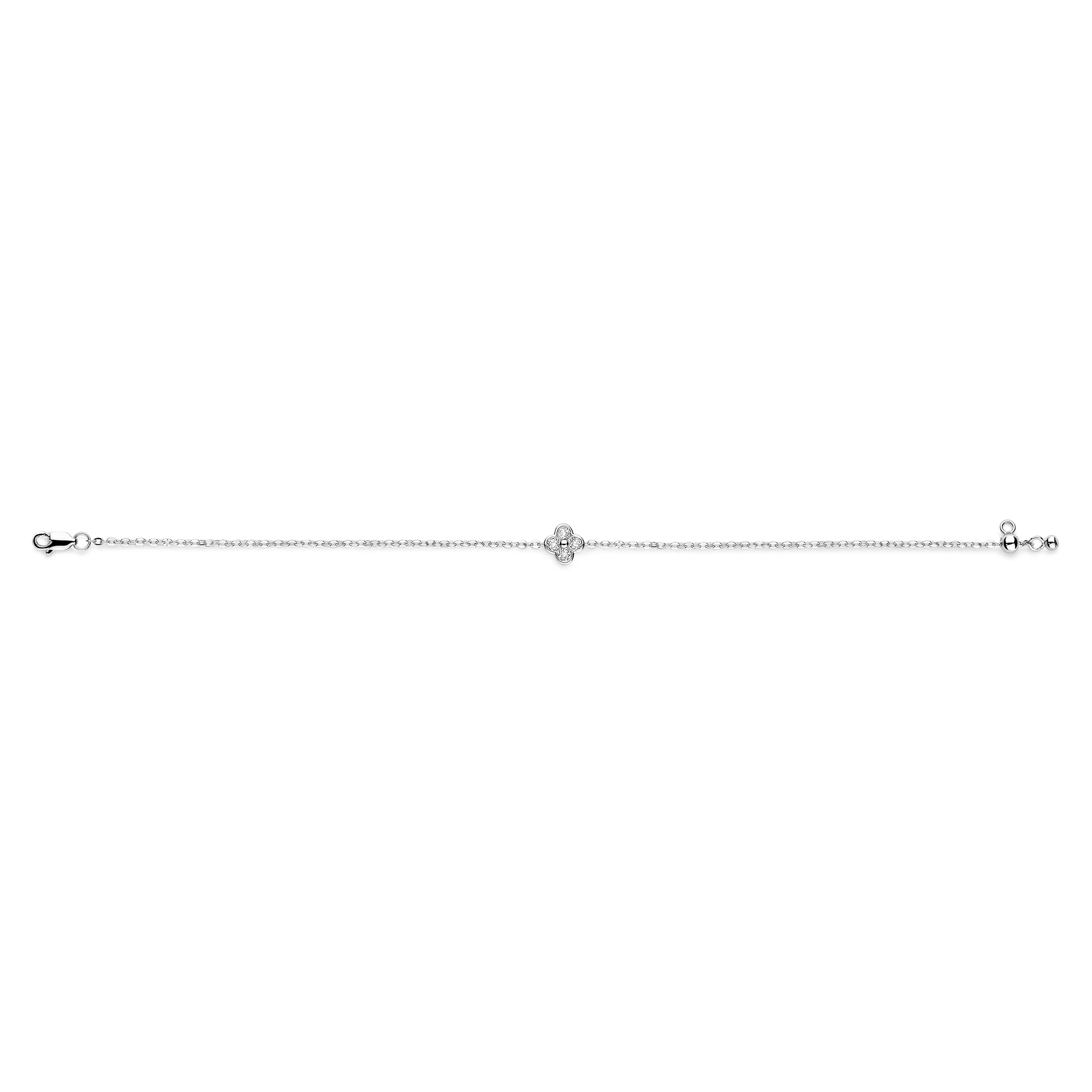 Armband Klaver sterling zilver met Topaas - SCB7676WT