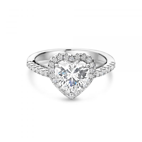 Ring Hart sterling zilver met Zirkonia - AS131-445/WH